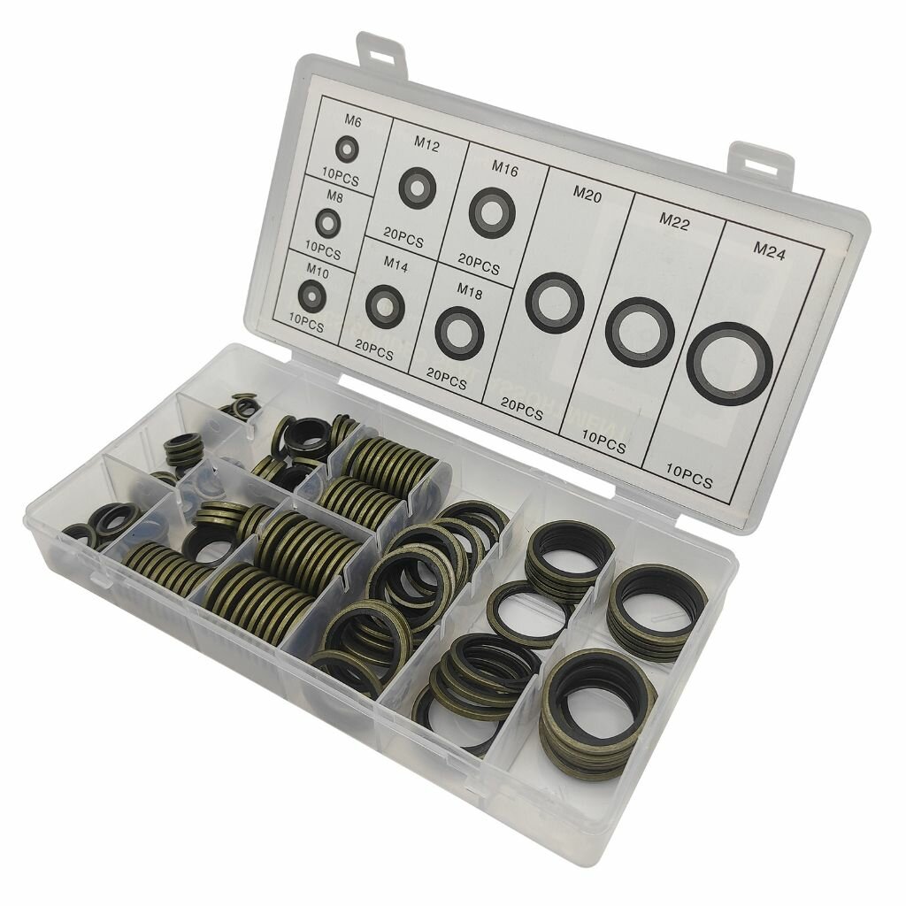 1 коробка из 150ШТ каркасного сальника с композитной шайбой в комплекте