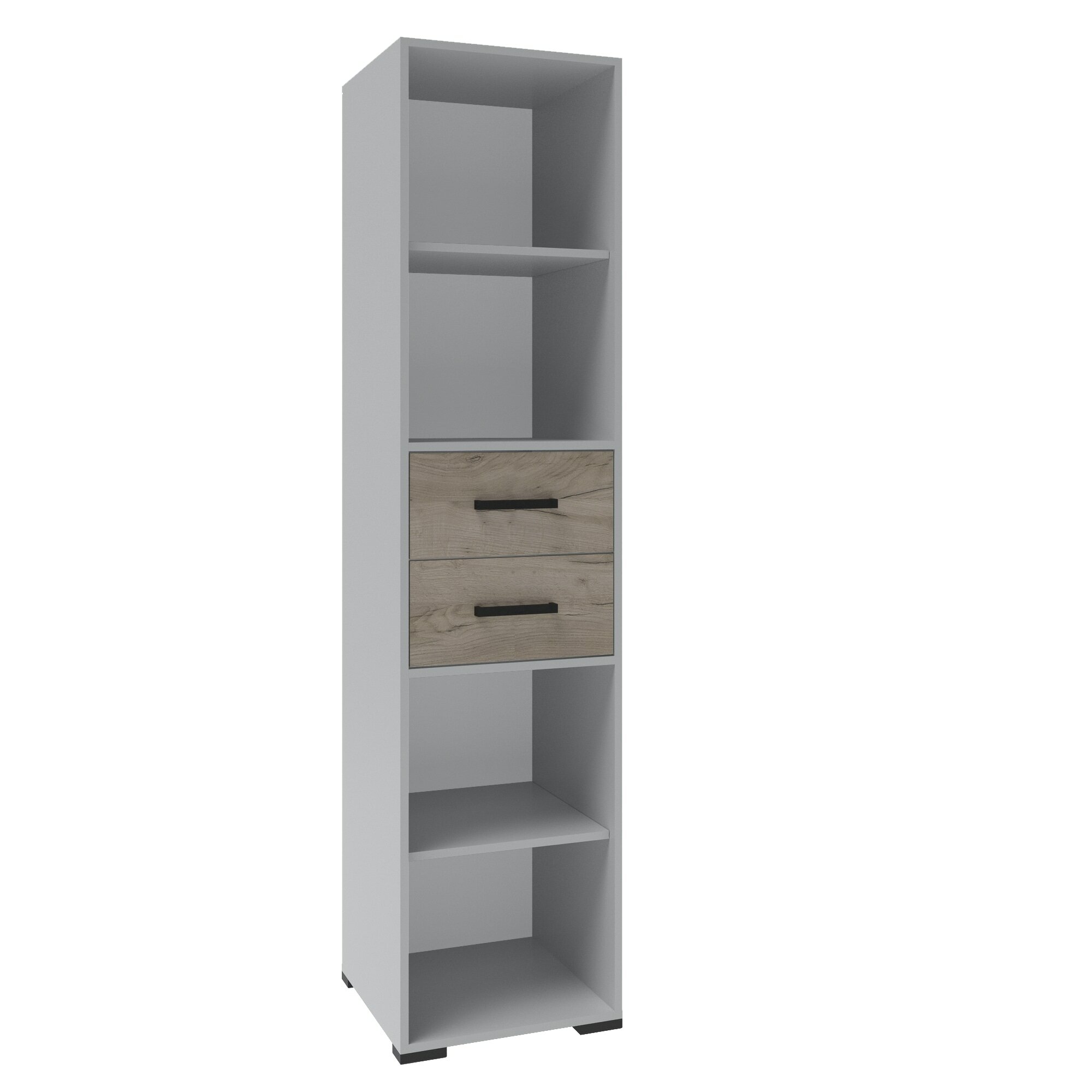 Спальня Лючия пенал камень серый/дуб крафт серый (Микон)