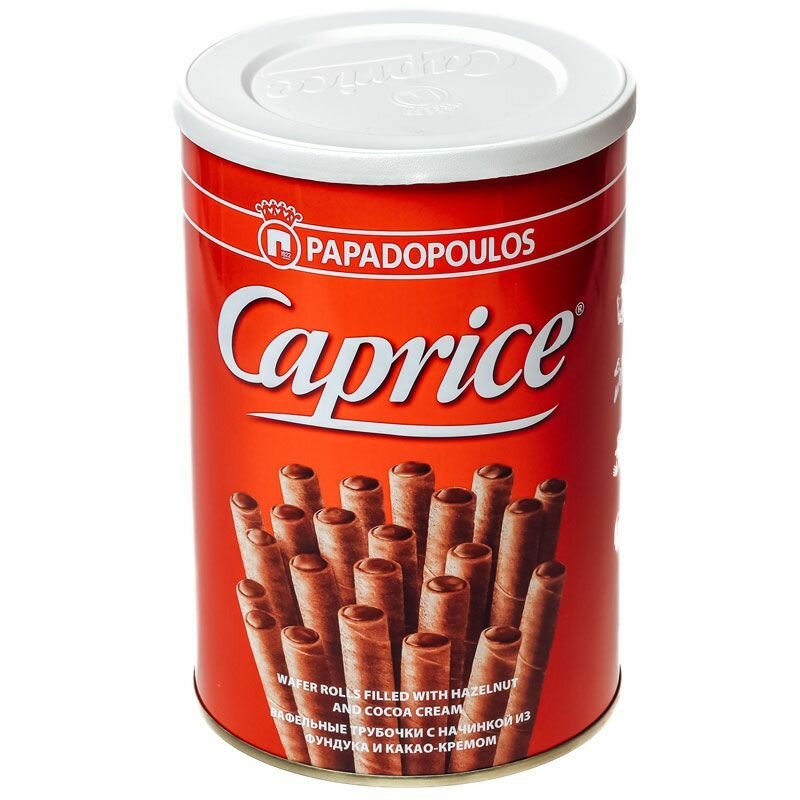 Вафельные трубочки с начинкой из фундука и какао-кремом 400г