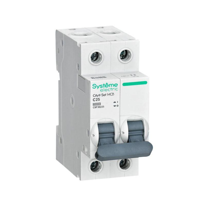 Выключатель автоматический 2п City9 Set (АВ) С 25А 6кА 230В SE, SCHNEIDER ELECTRIC C9F36225 (1 шт.)