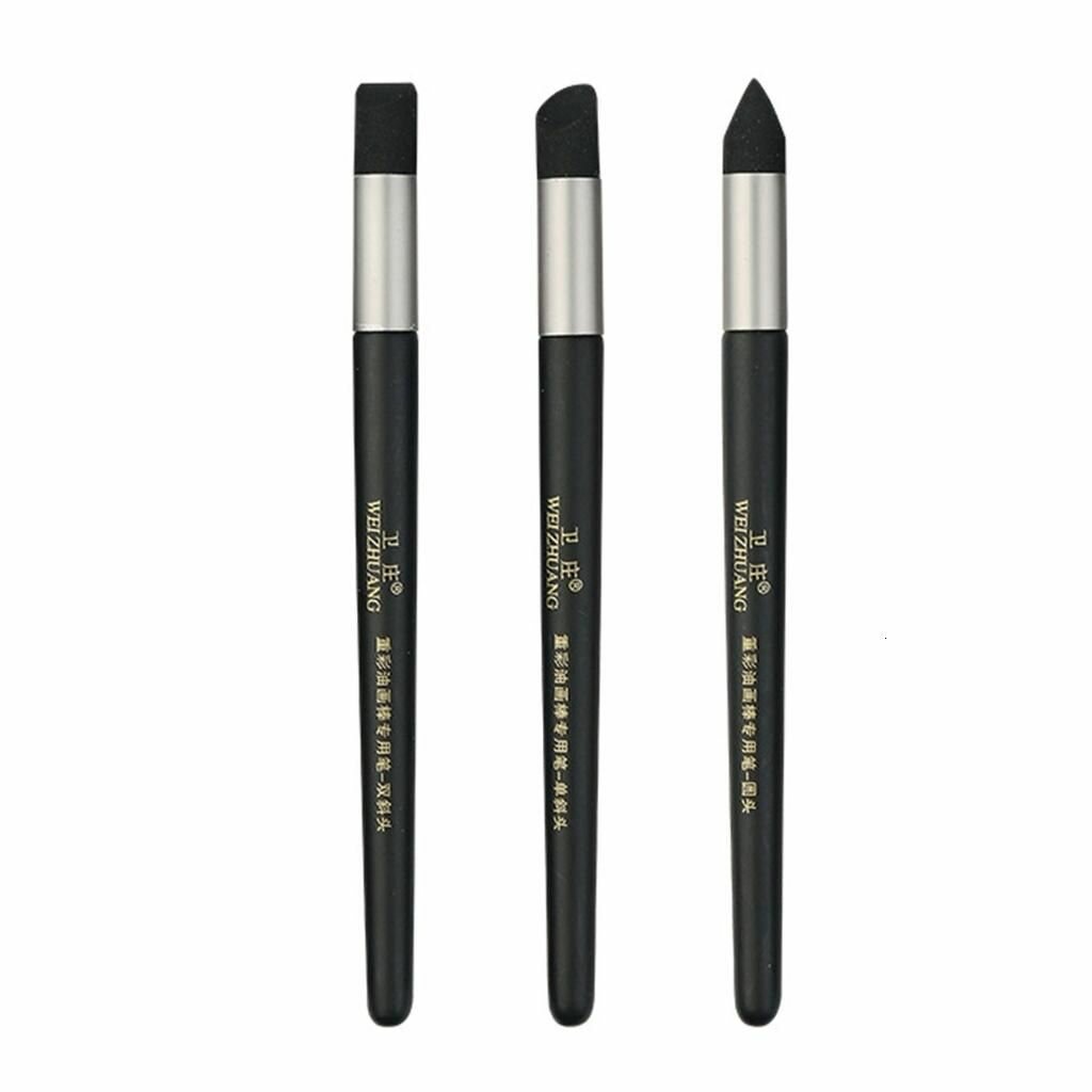 Специальная ручка для растушевки пятен масляной пастели насыщенного цвета-черный набор из 3 штук