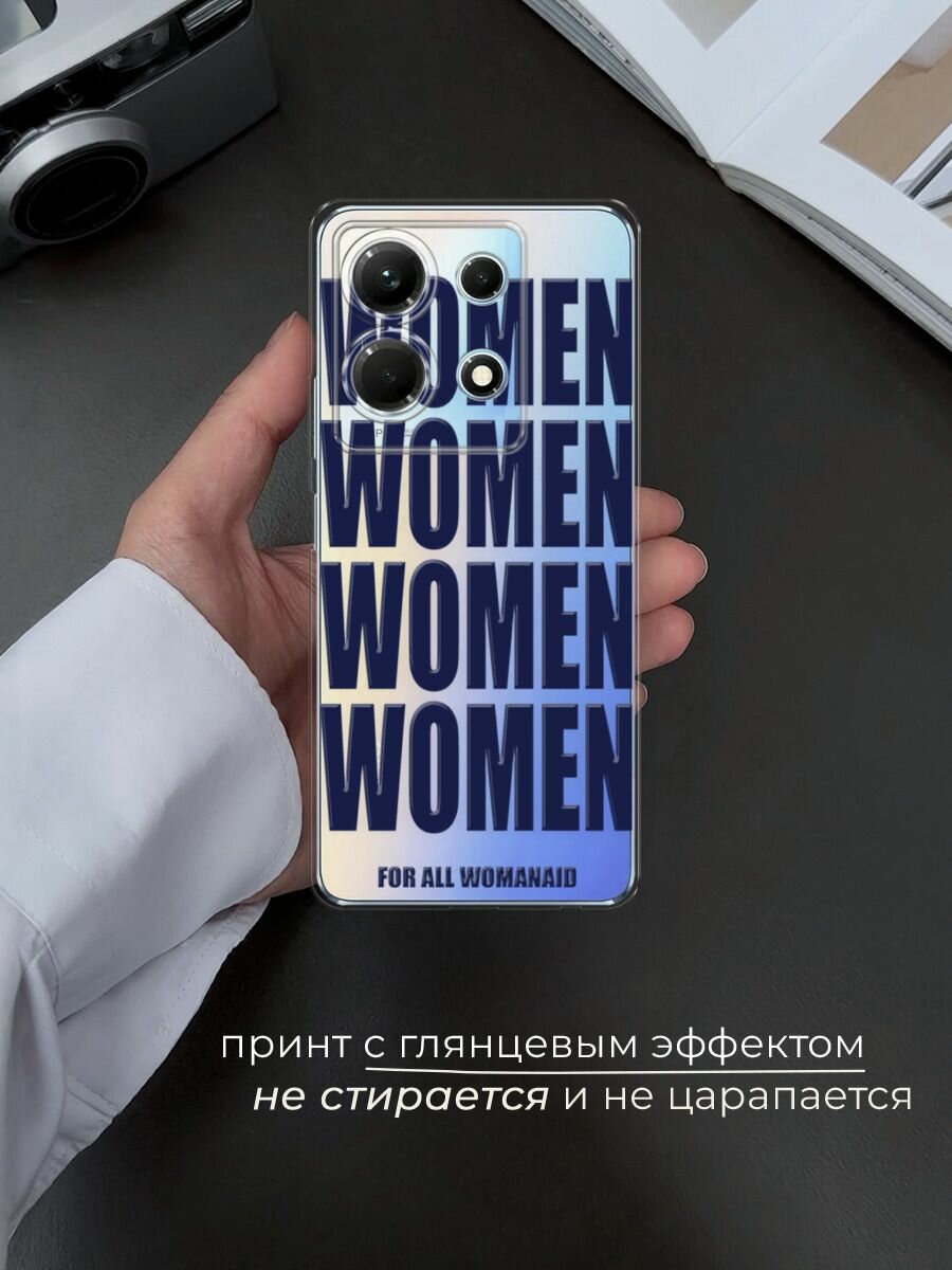 Чехол на Infinix Note 30 4G / Инфиникс Нот 30 4G с принтом Woman blue — фото 1