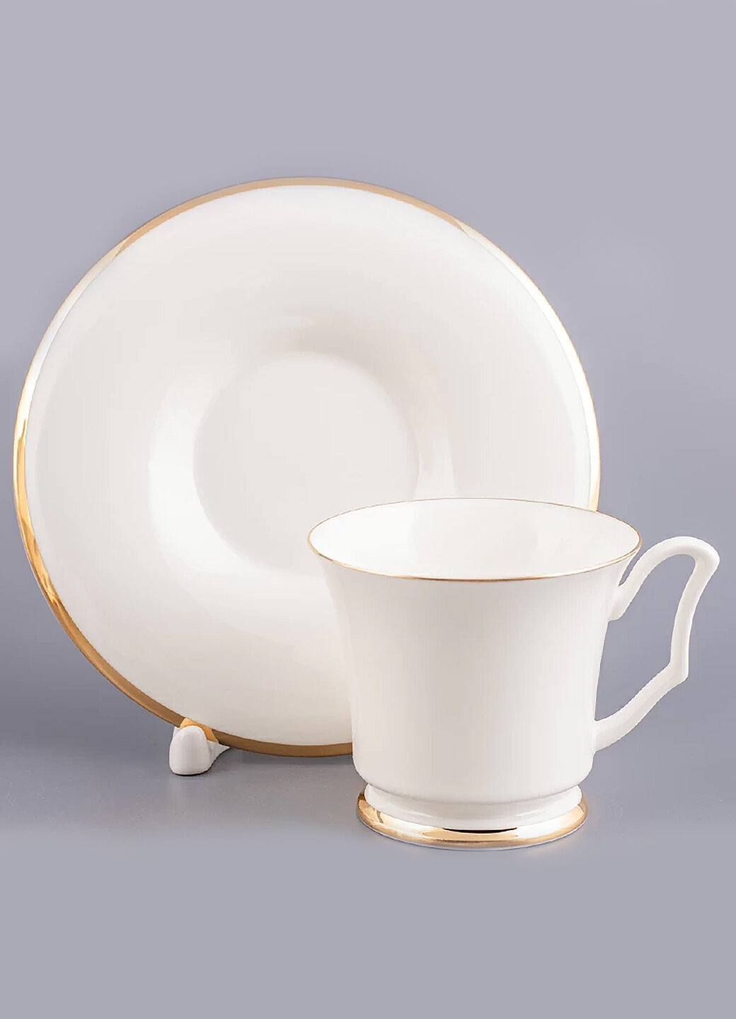 Кофейная пара "Золотая лента" форма Юлия , Императорский фарфоровый завод