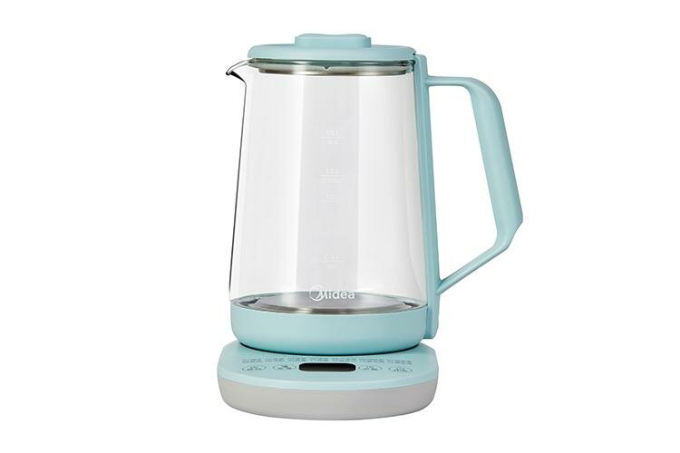 Электрический чайник Midea Health Pots MK Y13P, светло-голубой, многофункциональный, полностью автоматический