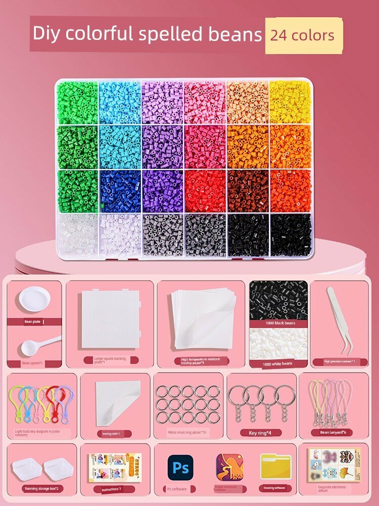 Набор для рукоделия Fusion Bead Craft DIY: полный комплект с инструментами Coco и утюгом MARD, игрушка для девочек в