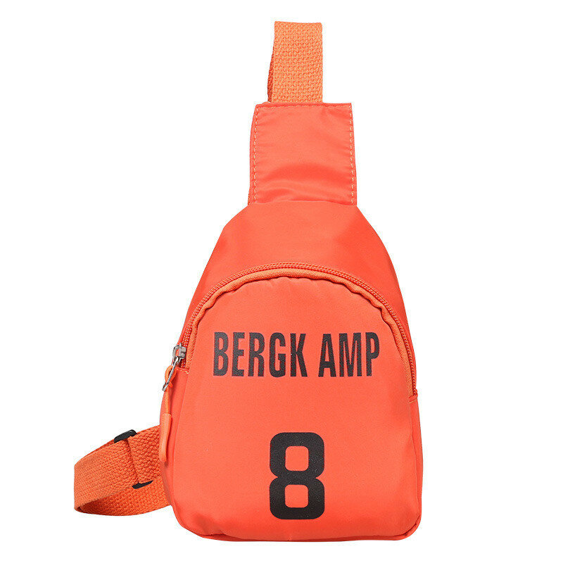 Детская легкая прочная сумка через плечо с алфавитным рисунком оранжевый