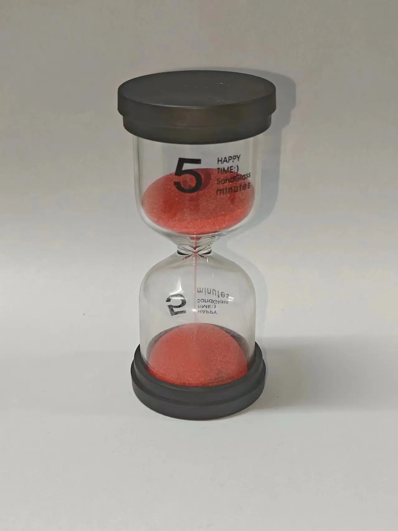 Набор Песочных Часов (черно-красные) (от 1 До 60 Минут) - 9 Вариантов Для Обучения Времени, Декора Кухни