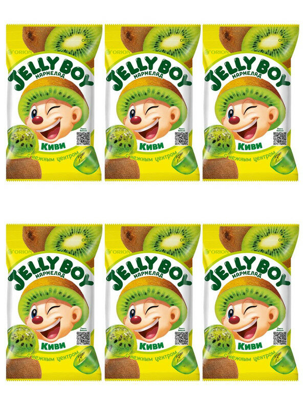 Orion Жевательный мармелад, Jelly Boy, Киви, 66 г, 6 шт