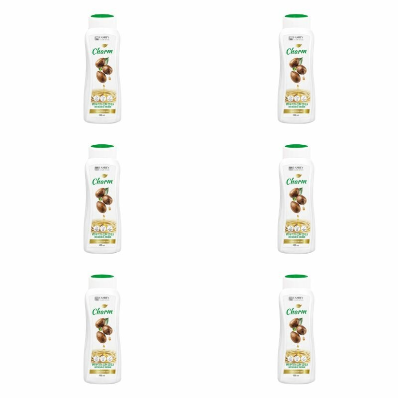 Family Cosmetics Charm гель для душа, глубокое питание, масло ши, 400 мл, 6 штуки