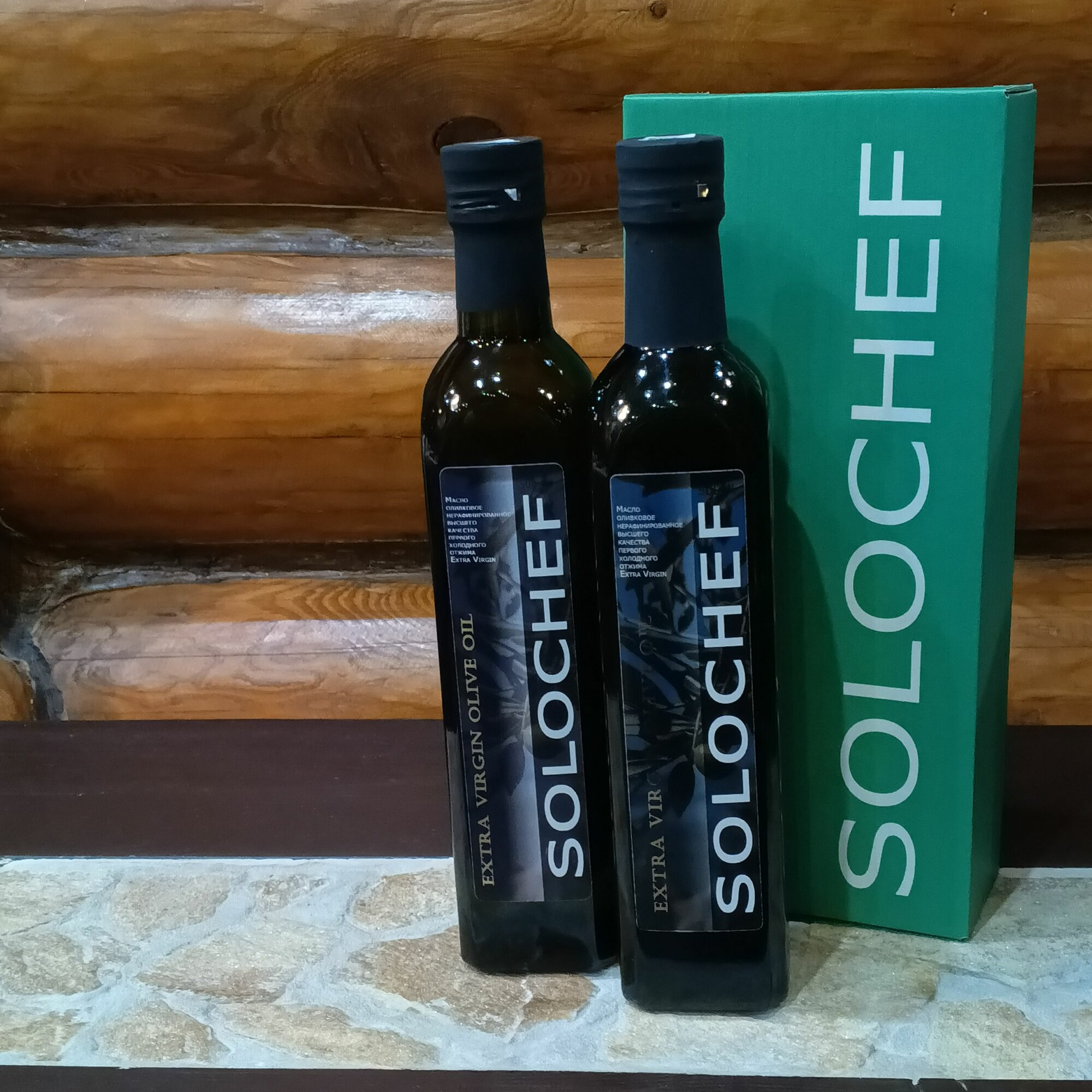 Подарочный набор № 6 растительных масел SOLOCHEF (масло оливковое нерафинированное высшего качества Extra Virgin - 2 бут.0,5л, в картонной коробке с подарочным пакетом SOLOCHEF в комплекте )