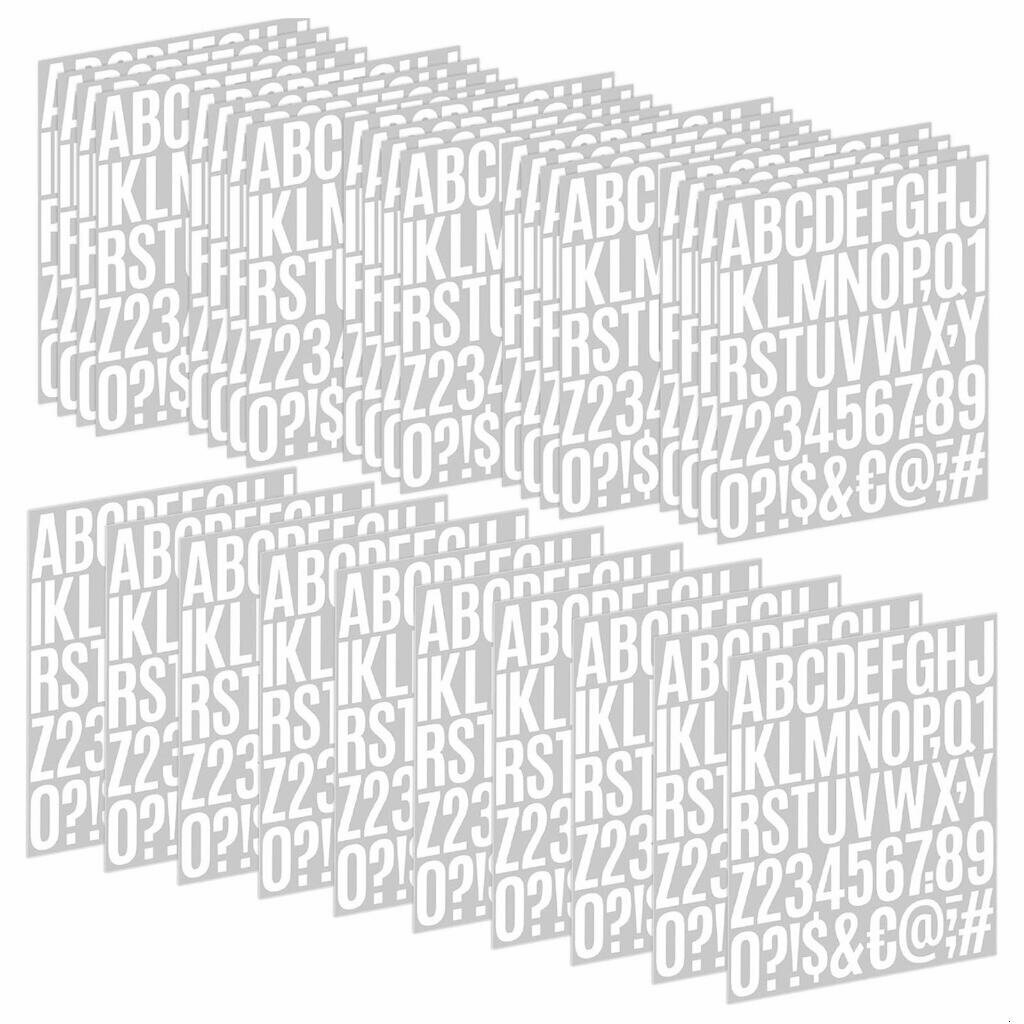 30 листов наклейки с крупными буквами и золотым блестящим номером для поделок