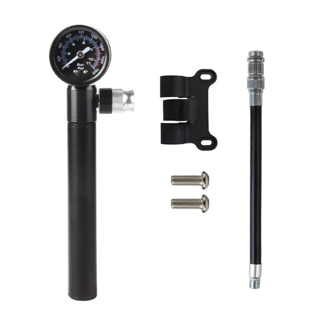 Портативный ручной насос для велосипедных шин с манометром