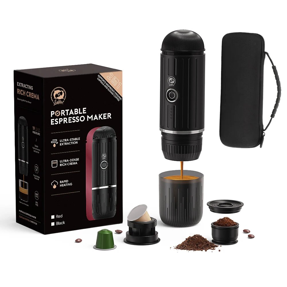 Автоматическая портативная кофемашина Capadeli для Illy Pod EU, ME2218-Black