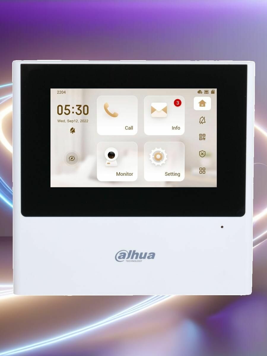 Видеодомофон для квартиры wifi Dahua DHI-VTH2611L-WP