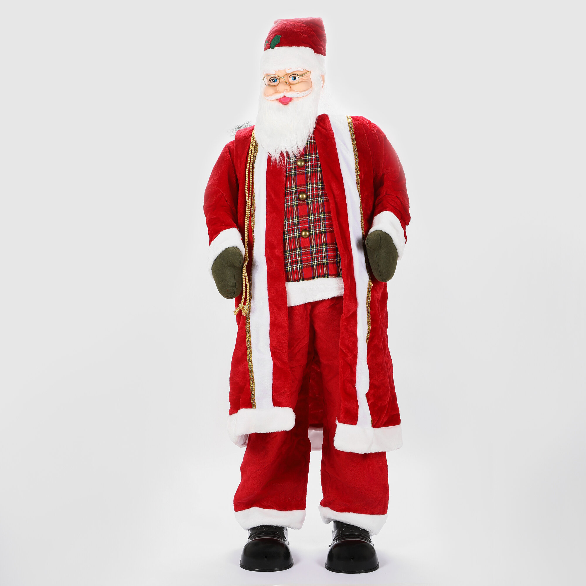 Новогодний декор для дома Дед Мороз Yahome музыкальный, танцующий 180 см