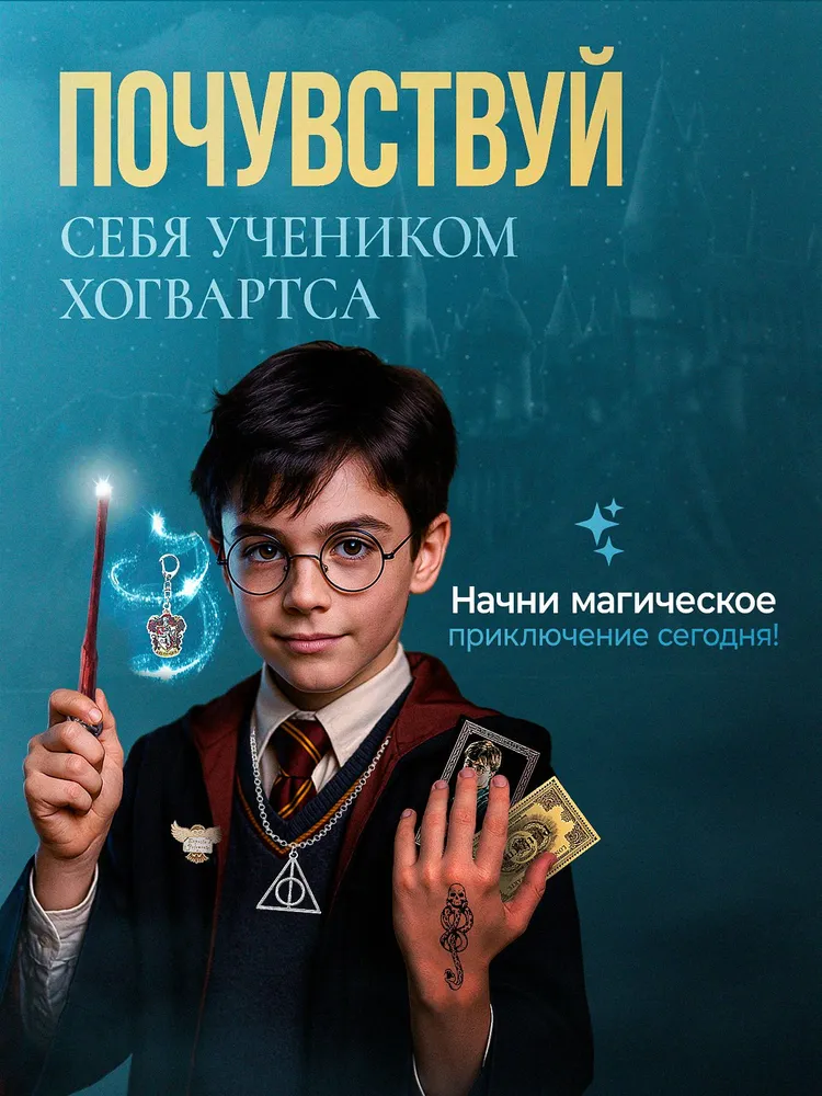 Волшебная палочка "Волан-де-Морт", стреляет огнем, с зарядным устройством,