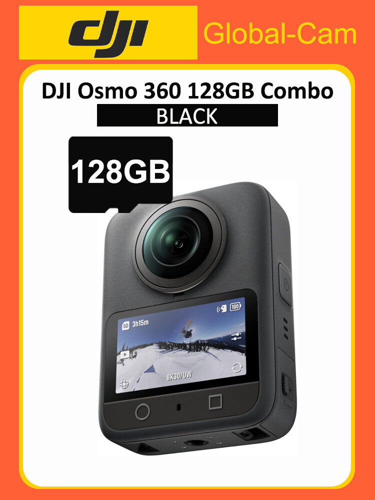 Экшн-камера DJI Osmo 360 Standard Combo c 128GB Карта памяти, 1-дюймовое 360° измерение