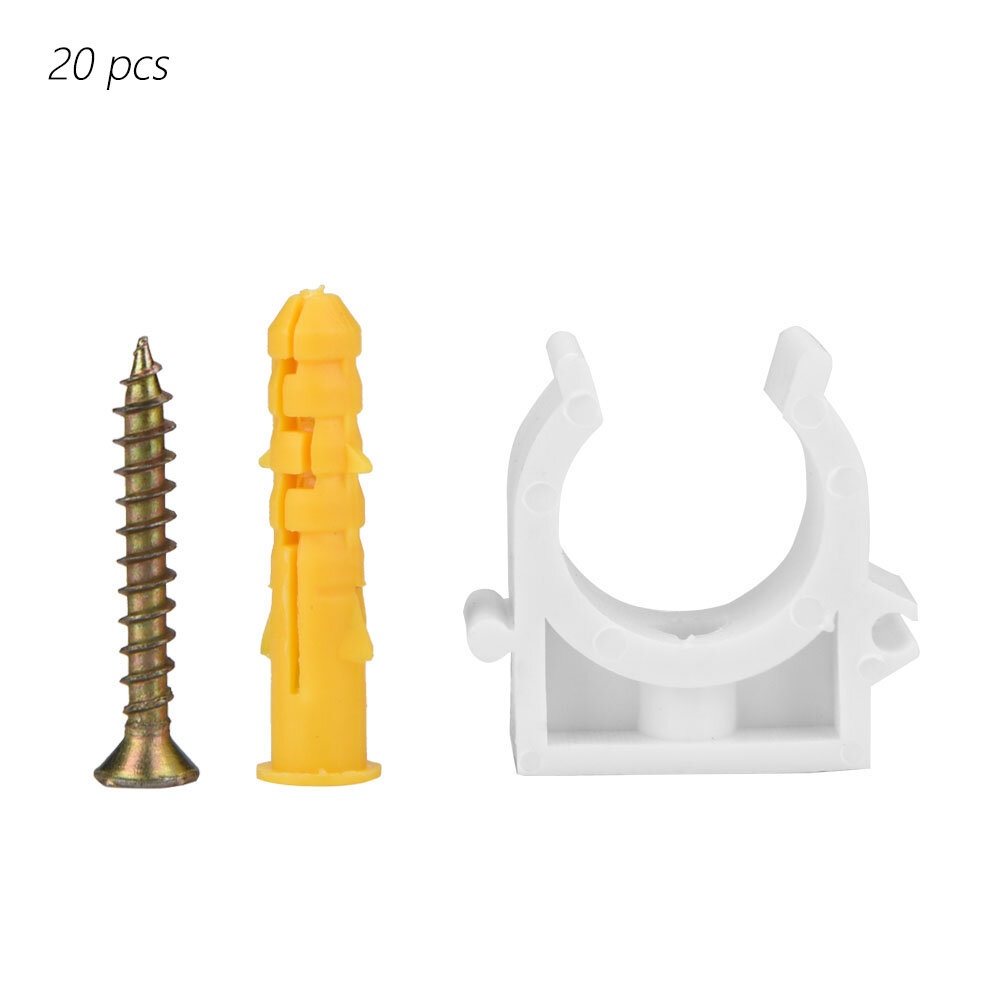 20 шт. 16/20/25/32 мм U-образные комбинированные хомуты для труб с фиксированными зажимами с винтами (25 мм)