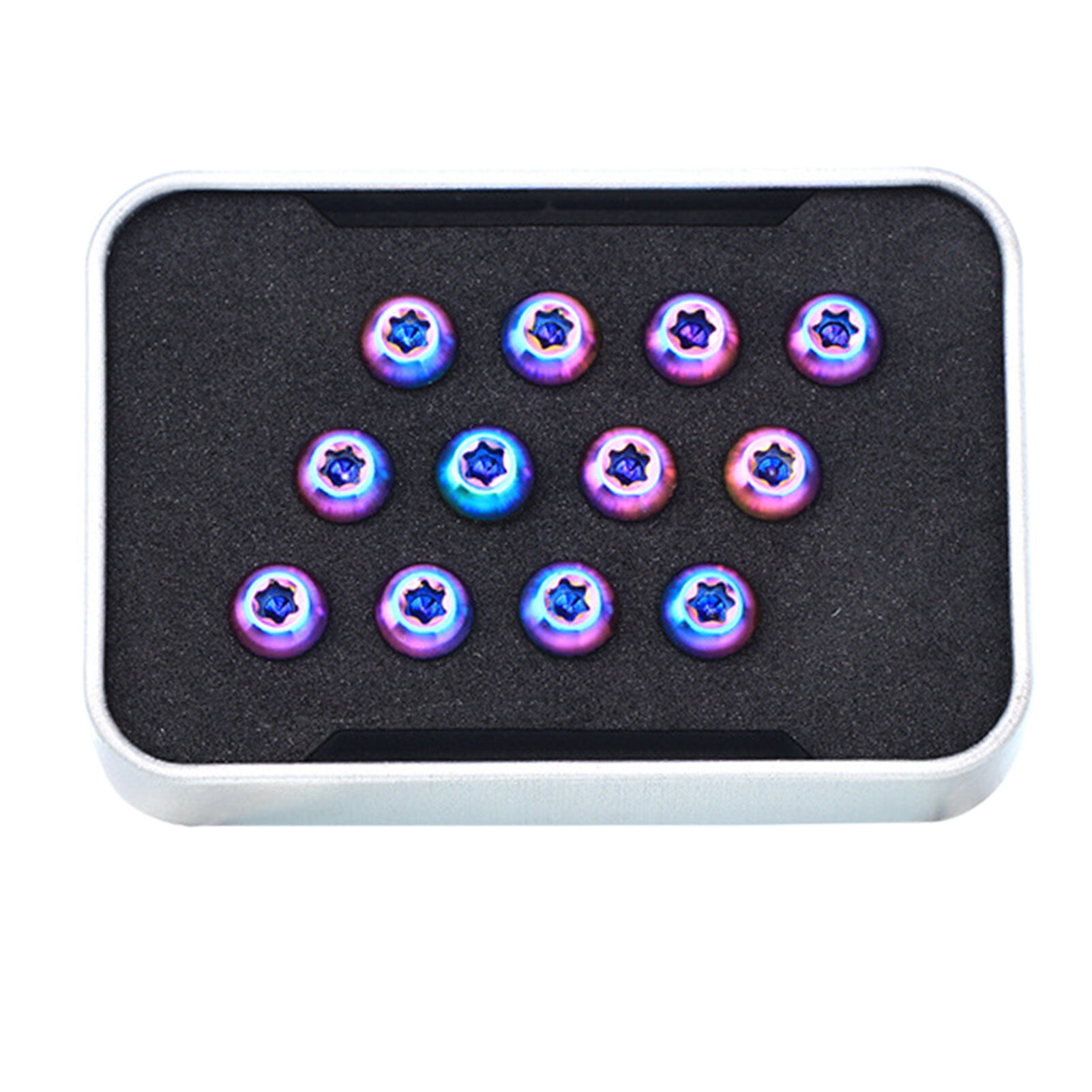 12 штрихов Болты для Дисковых Тормозов Велосипеда Горного Велосипеда T25 Дисковые Винты M5x10mm Винты для Тормозов TC4 Титан Винты для Фиксации Дисковых Тормозов Велосипеда Черный Розовый Золотой Титановый Размер 13*10мм Вес 1.26г Пакет 10*6*1см Вес