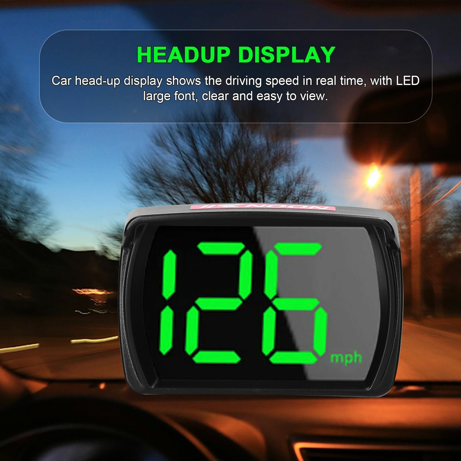 Автомобильный HUD, GPS спидометр, KM/ч, MPH, крупный светодиодный дисплей
