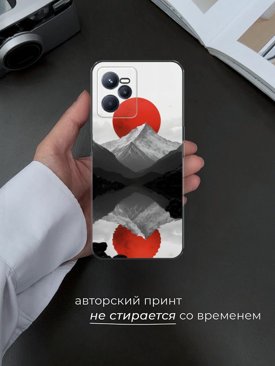 Силиконовый чехол на Realme C35 / Реалми C35 с принтом Белая гора — фото 1