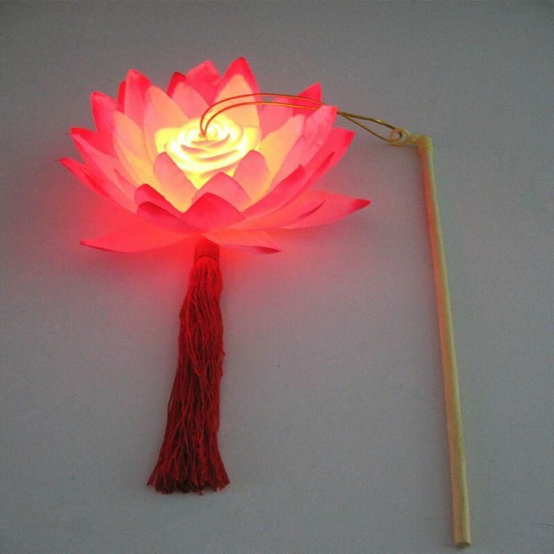 Светодиодная портативная лампа lotus lamp-деревянная ручка