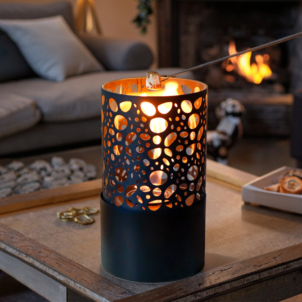 Биокамин настольный для дома JHY DESIGN, био камин декоративный со стеклянной колбой