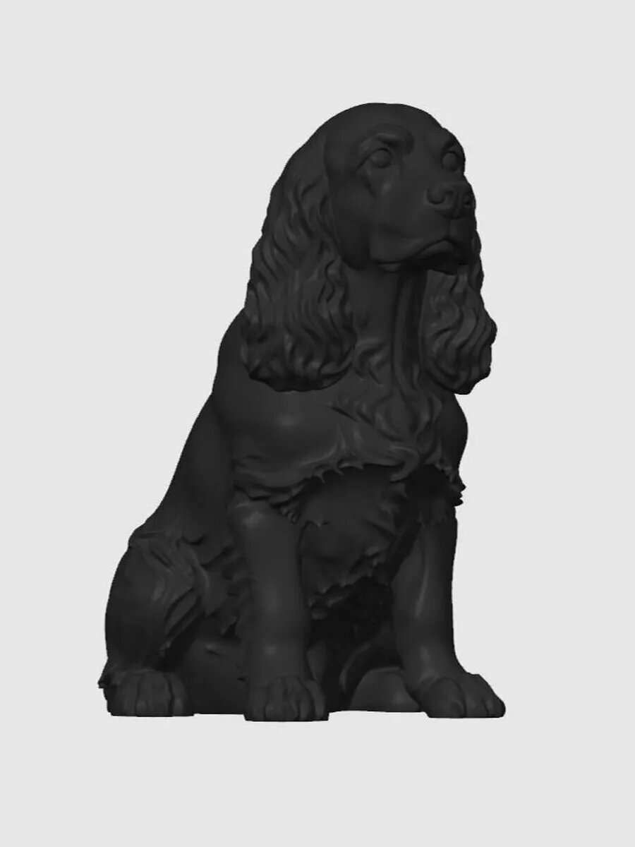 Ростовая статуэтка собаки-Кокер-спаниель (10см, черный)
