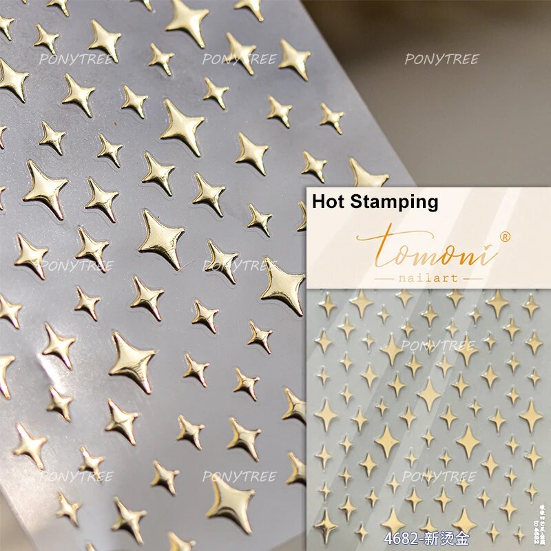 Наклейки на ногти Tomoni Hot Stamping Звезды, MP6133TO4682XTJ