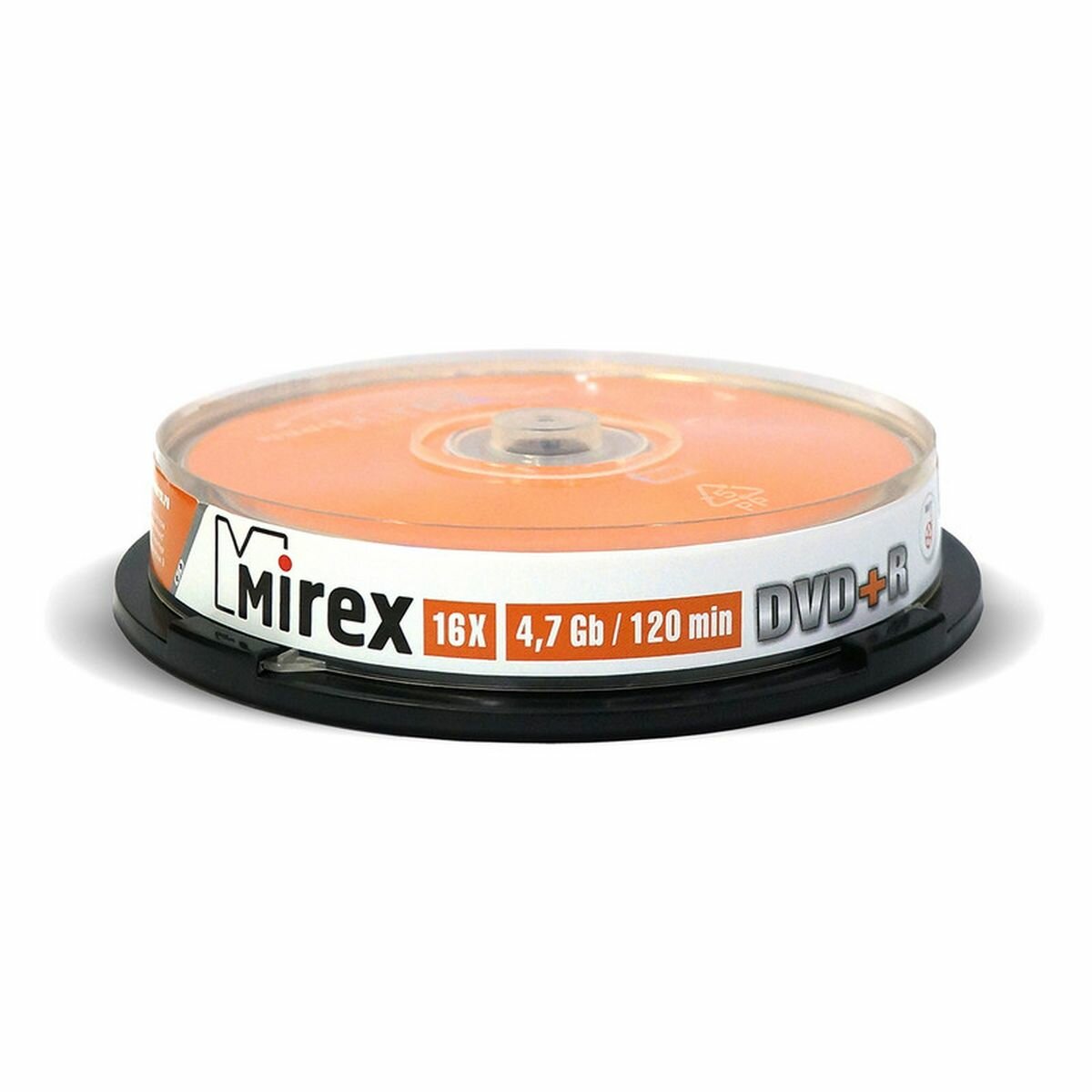 Оптический диск DVD+R Mirex 4.7Gb, 16x, cake box, 10шт. (UL130013A1L), 30 уп.