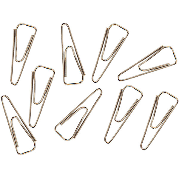 Скрепки "deVente", 31 мм, никелированные, треугольные, 100 штук в картонной коробке, количество: 10 штук