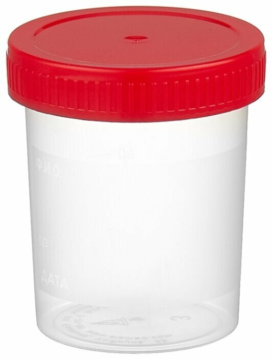 Контейнер стерильный для биопроб, 3 шт на 100 мл