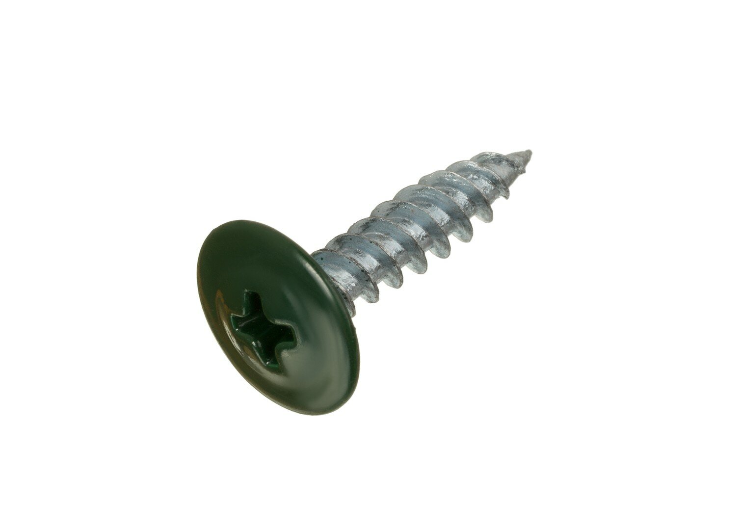 Саморез прессшайба 4,2х25 острый , стальной , крашеный RAL6005 "МастерБолтиков" ( 50 шт )