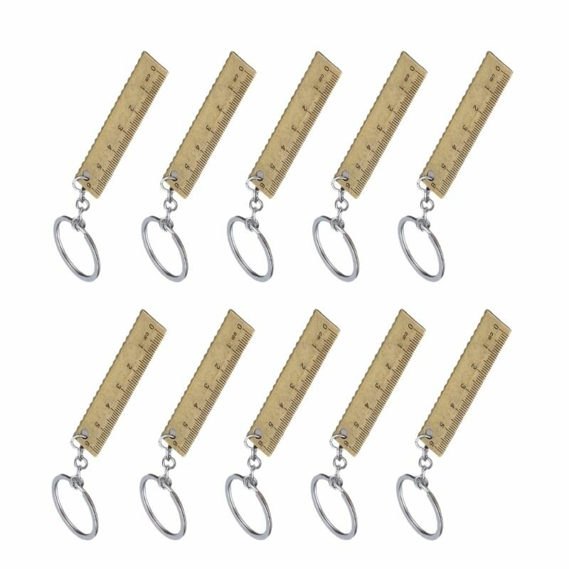 10 шт, мини-линейка, компактный подвесной измерительный инструмент, бытовая портативная маленькая нефритовая ювелирная линейка Wenwan-Guqing