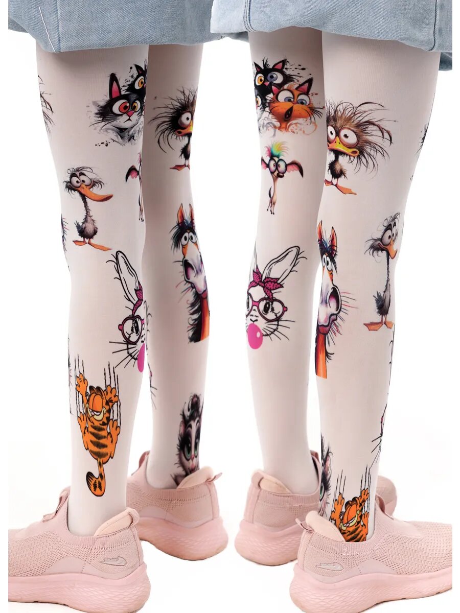 Колготки TTights, 50 den, размер 8-10 лет, синий, черный, бежевый, коричневый, белый — фото 1
