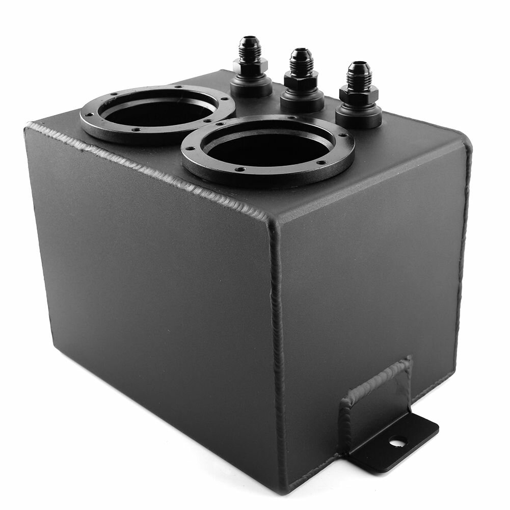 Алюминиевый расширительный топливный бак 4 л для гоночных авто (черный)