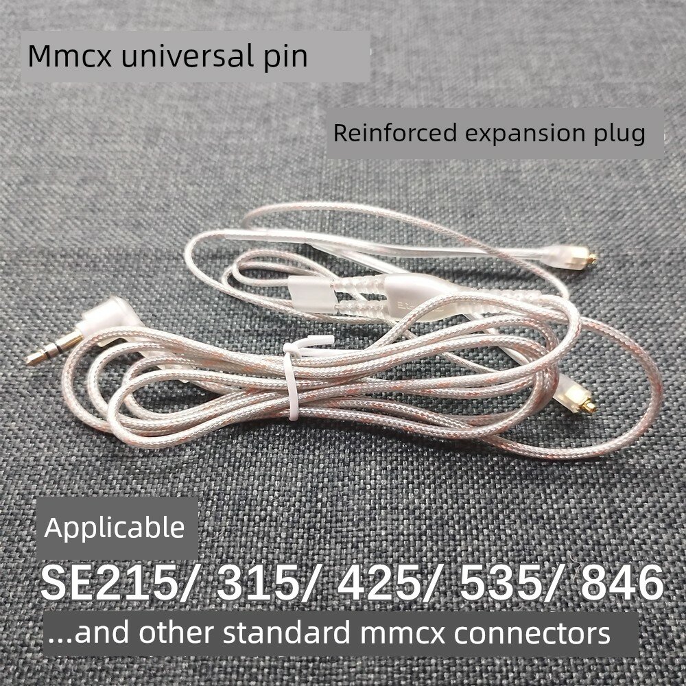 Кабель для наушников с универсальным разъемом MMCX подходит для ремонта Shure SE215, 315, 535, 846, запчасти для