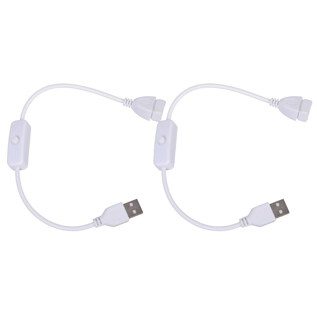 2 удлинителя кабеля USB-переключателя 501-белый