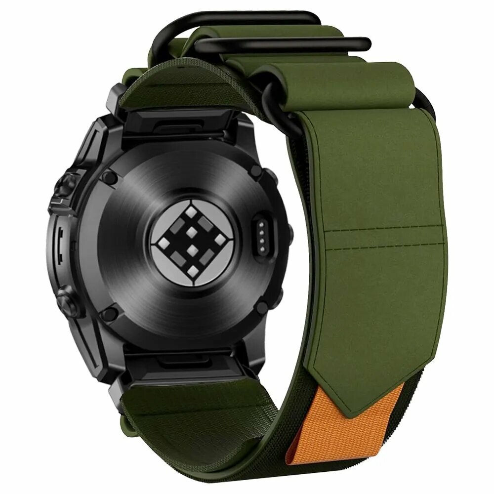 Ремешок для Garmin Fenix 8 Pro (51 мм) Epix 7X 6X 5X Plus Tactix Quatix Enduro 3, кожаный + нейлоновый, сменный браслет, QuickFit 26 мм