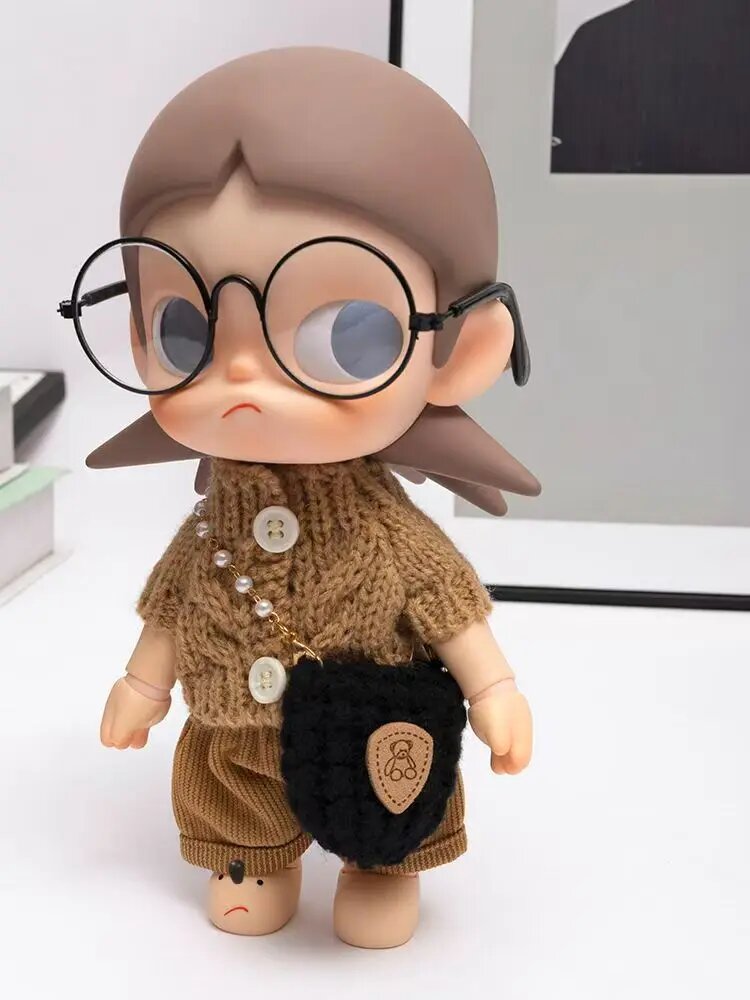 Кукла Zsiga, вязаный кардиган, стильное платье с бантом и солнцезащитными очками, комплект свитера, роскошные трендовые аксессуары для одежды
