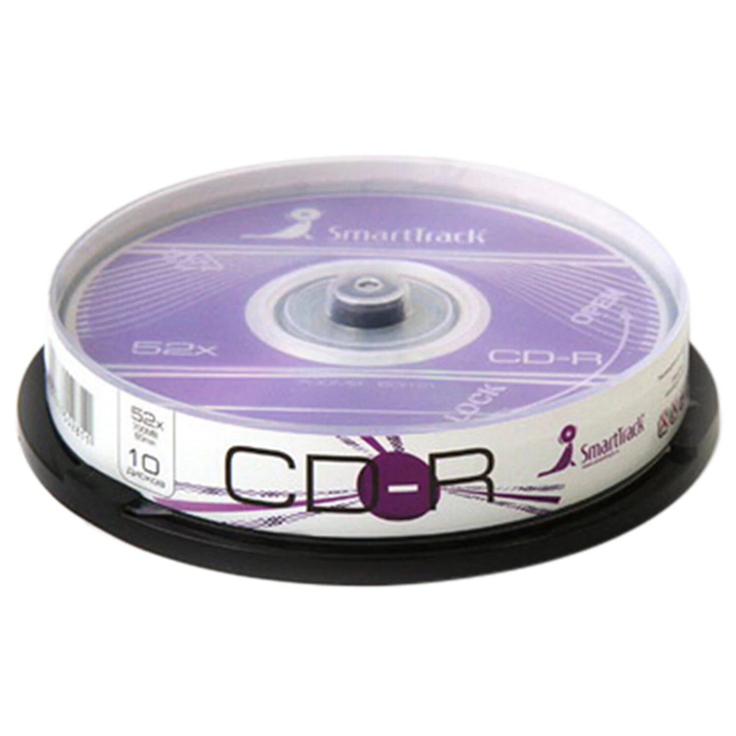Диски CD-R SMARTTRACK, 700 Мб 52x Cake Box (упаковка на шпиле), комплект 10 шт, ST000148