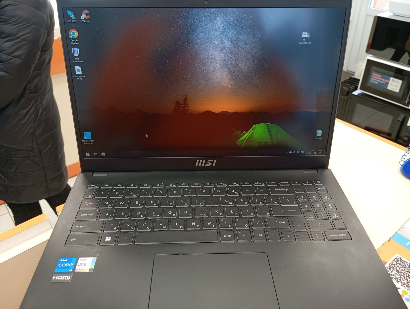 Ноутбук MSi Modern 15/15.6 FHD IPS/Intel Core i5-1235u/8GB RAM/SSD. M2 NVMe 256GB. Уценка Б/у