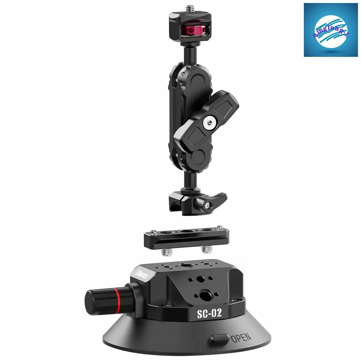 Кронштейн держатель на присоске для Камеры / Телефона / GoPro Ulanzi SC-02 3кг