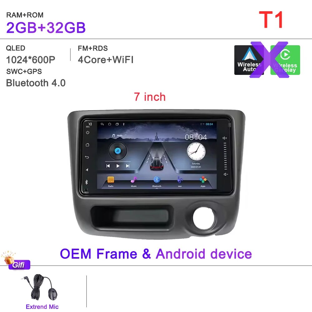 Android 16 для Toyota Vitz Yaris Echo 1999-2005 Carplay авто радио мультимедийный 2-32G Mic A