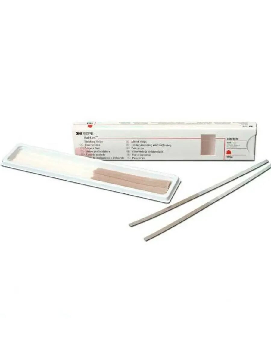 Штрипсы Sof-Lex 1954N узкие, бежево-белые (грубые, средние)