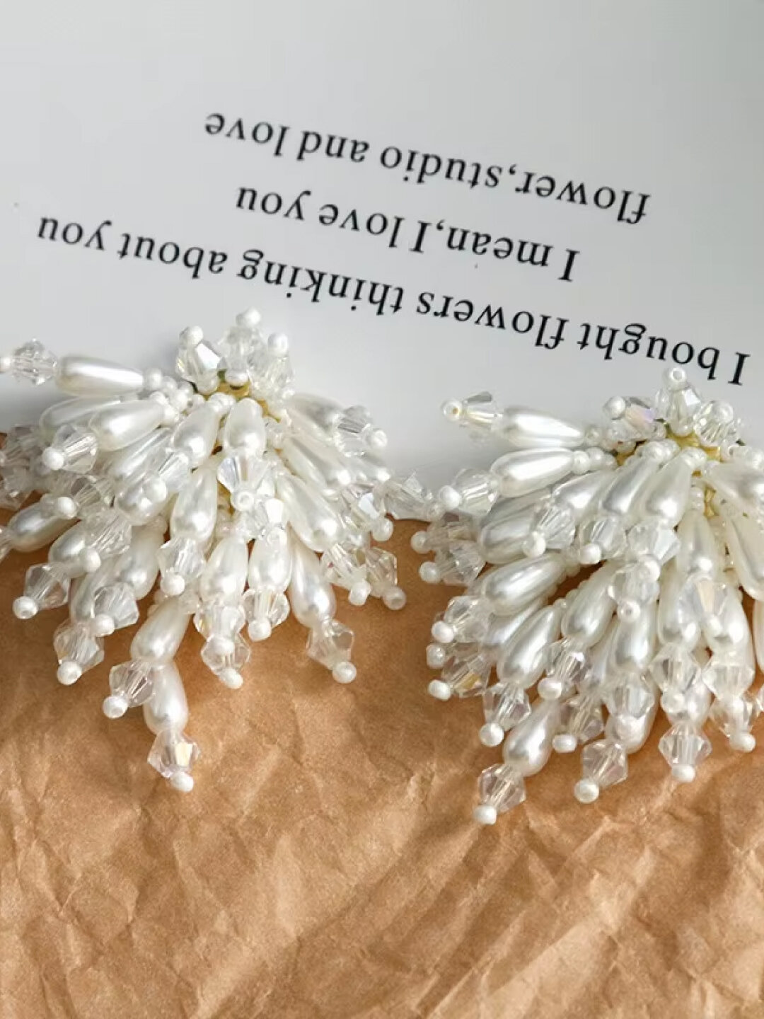 Серьги пусеты, жемчуг имитация