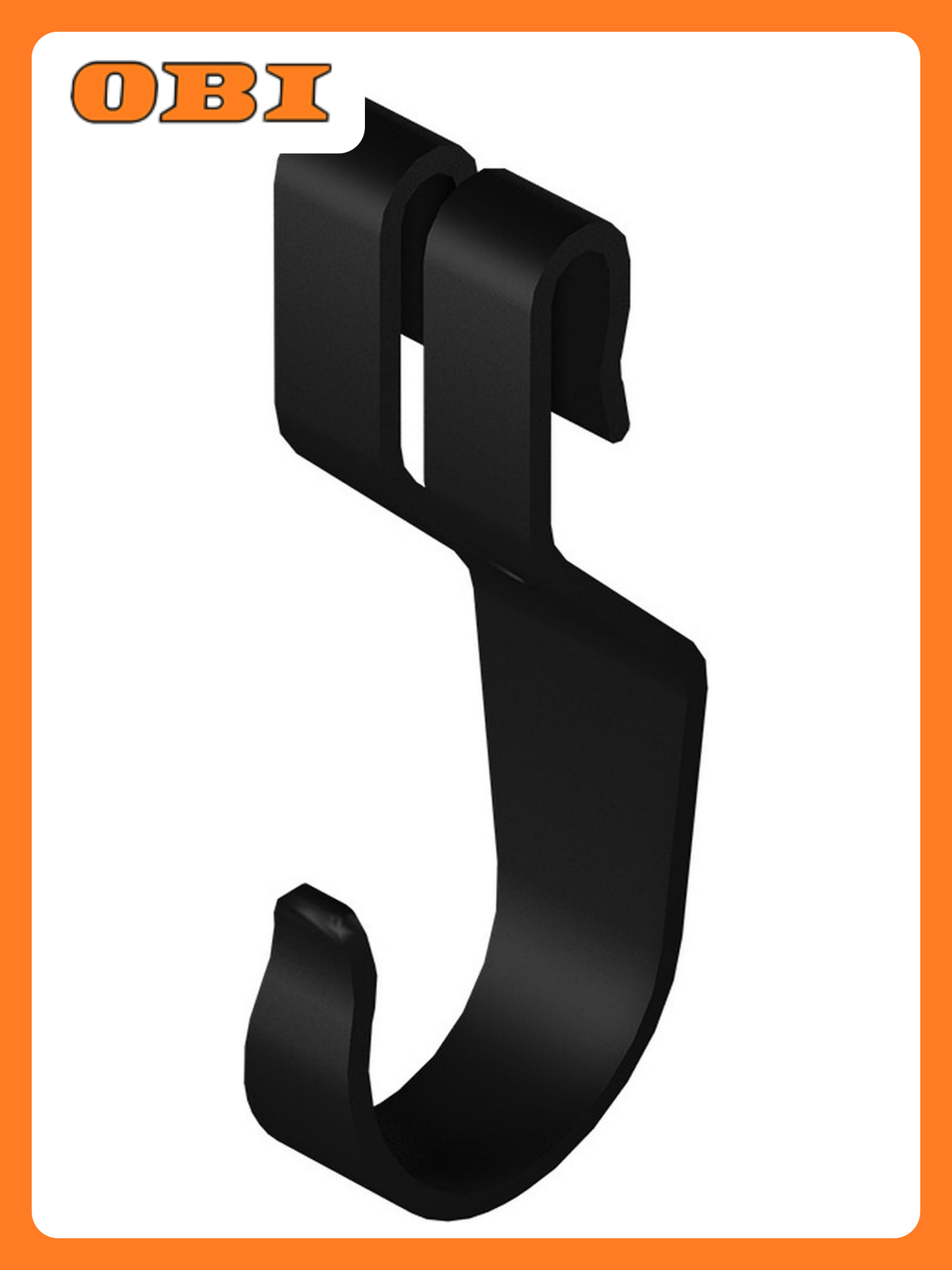 Крючок для одежды Larvij L9709BL черный 80x30x23 мм 2 шт