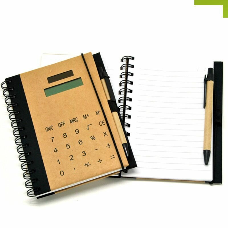 Калькуляторный блокнот с солнечной панелью, калькуляторы, блокнот с писчей бумагой 20.5X16 см