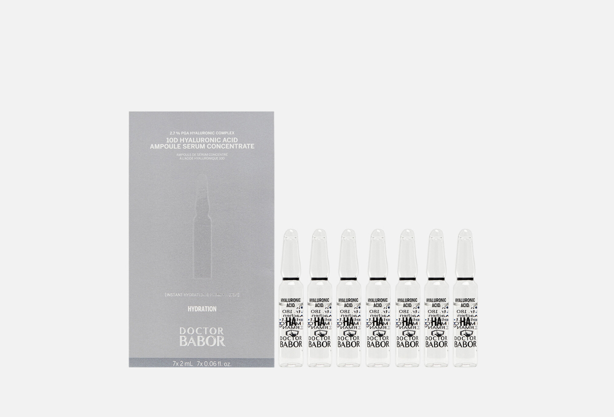 Увлажняющие ампулы для лица BABOR Hydration 10D Hyaluronic Ampoule Serum Concentrate 2 мл