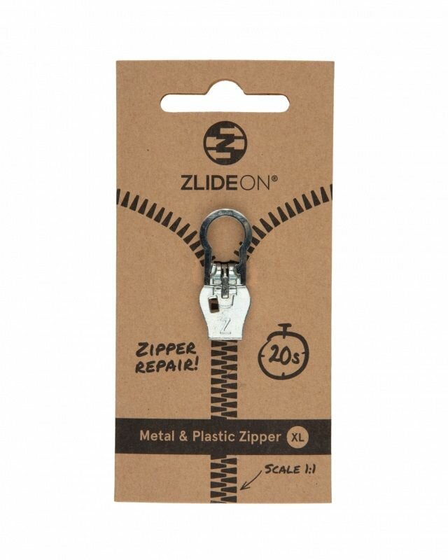Бегунок для молнии ZlideOn Metal & Plastic Zipper XL 8A-1 (Silver)